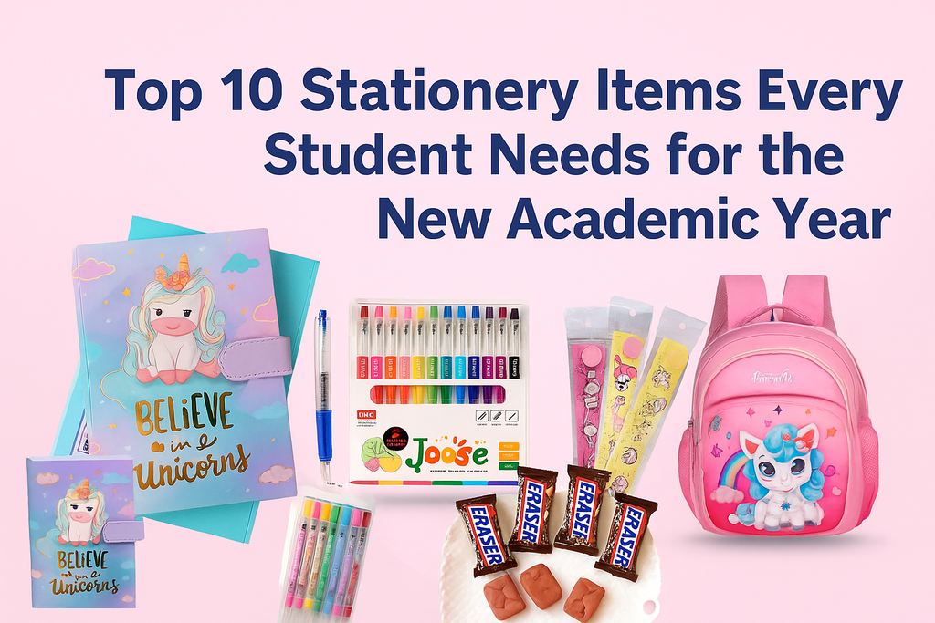 Top 10 Must-Have Stationery Items for Students – New Academic Year ...